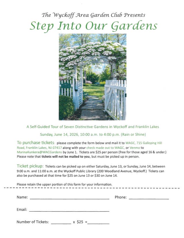 Jun 14 | Wyckoff Area Garden Club Presents "Step Into Our Gardens ...