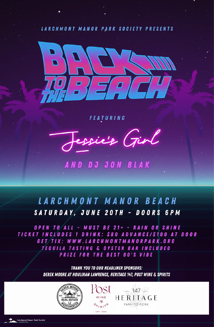Jun 20 | BACK TO THE BEACH Summer Kickoff Party | Larchmont, NY Patch