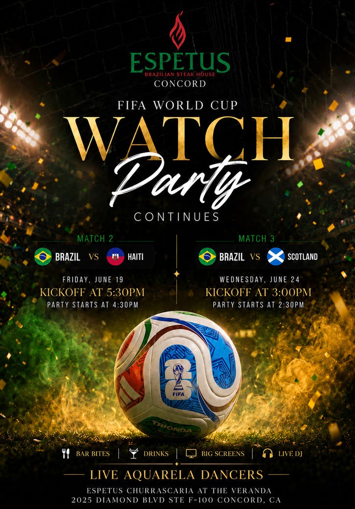 Jun 19 | Brazil vs Haiti Watch Party at Espetus Concord | Concord, CA Patch