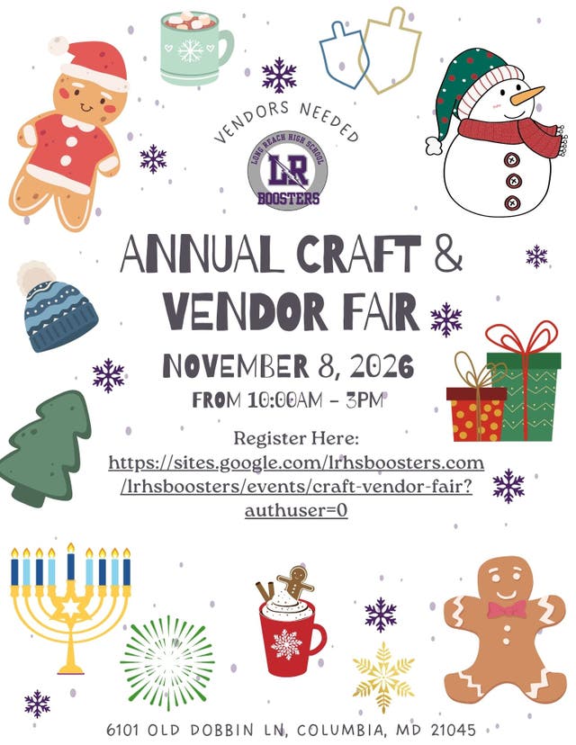 Nov 8 | Annual Craft & Vendor Fair | Elkridge, MD Patch