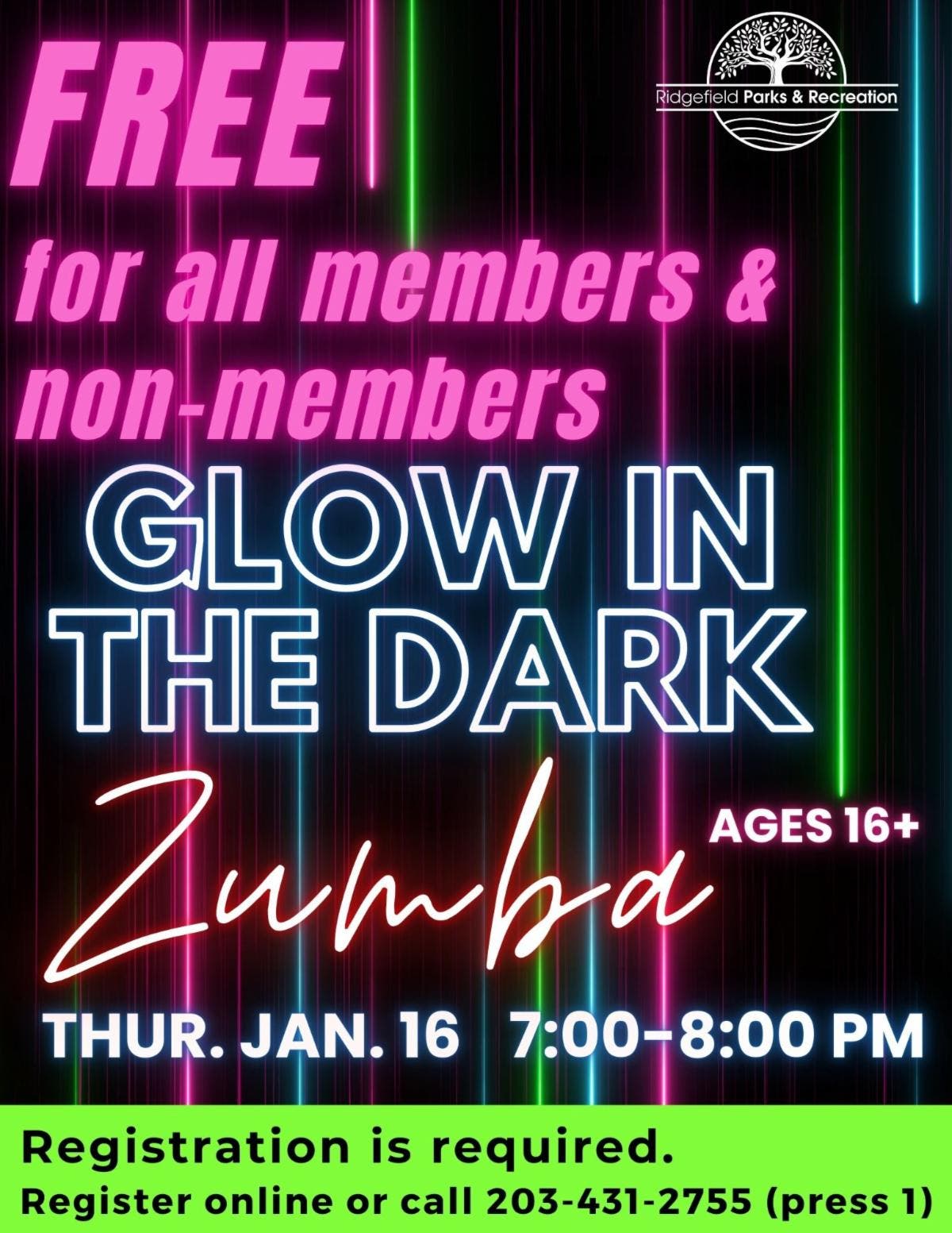 Jan 16 | Free Glow in the Dark Zumba (ages 16+) | Ridgefield, CT Patch