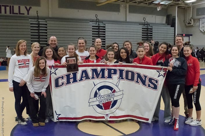 James Madison High School Warhawks Gymnastics Team Wins Districts ...