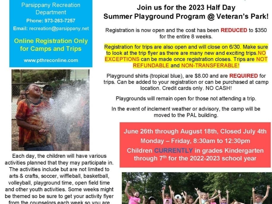 Price Drop! Sign Up For Parsippany Summer Camp Today For Kids in K-7th ...
