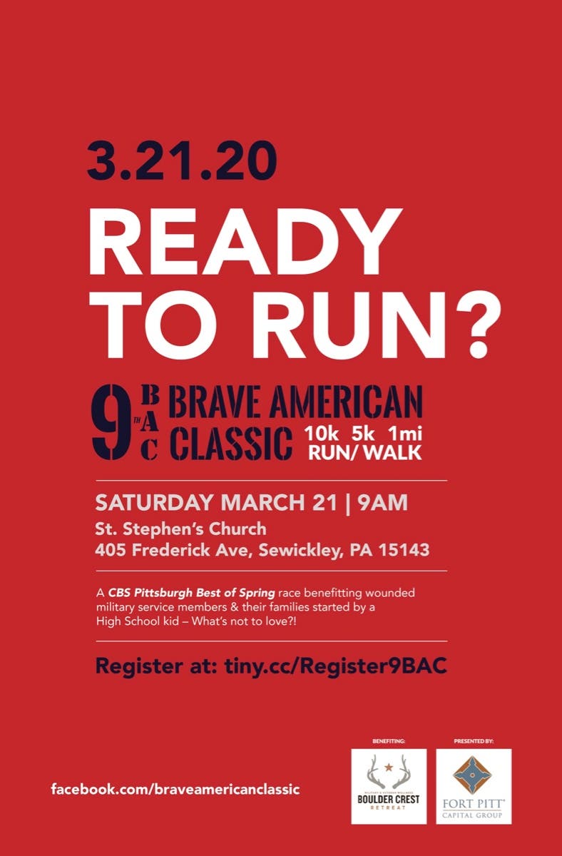 Mar 21 9th Brave American 5K 10K 1 Mile Walk Sewickley PA Patch Mar 21 9th Brave American 5K 10K 1 Mile Walk Sewickley PA Patch
