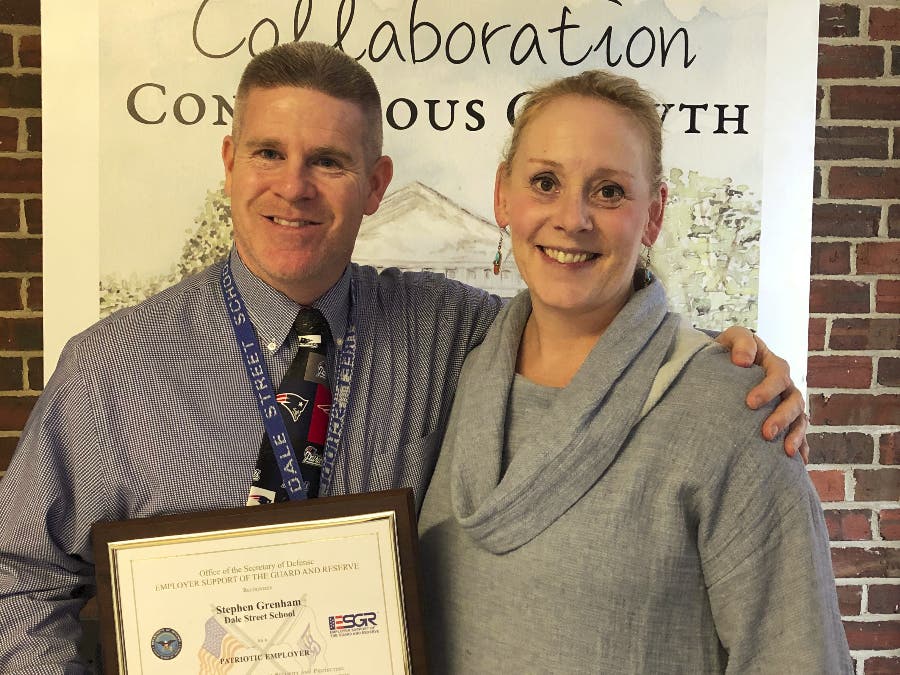 Principal Steve Grenham Recognized as Patriotic Employer... | Medfield ...