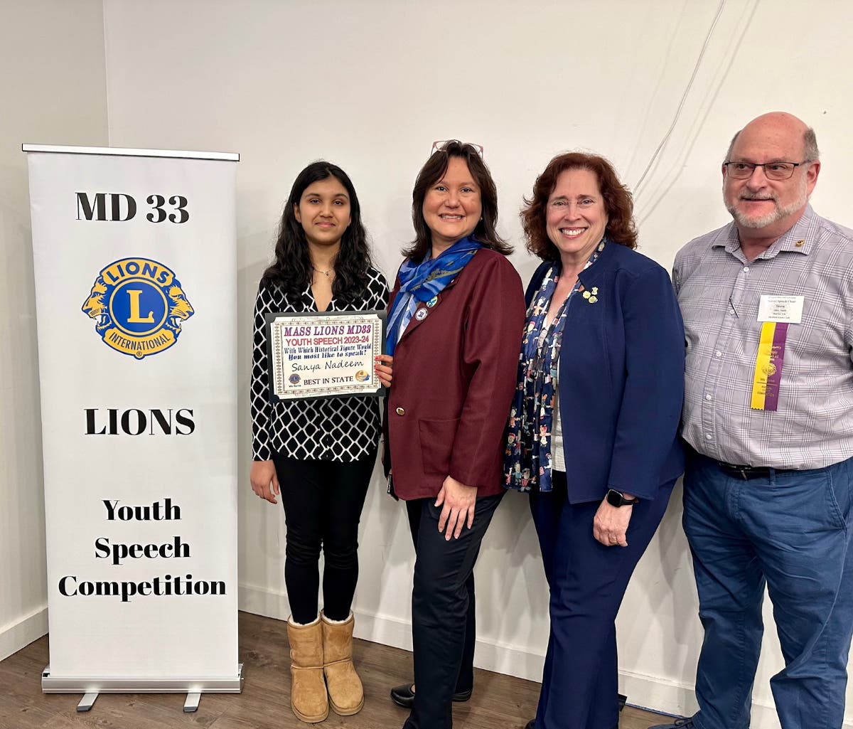 Montrose Student Wins Lions Statewide Speech Contest | Medfield, MA Patch