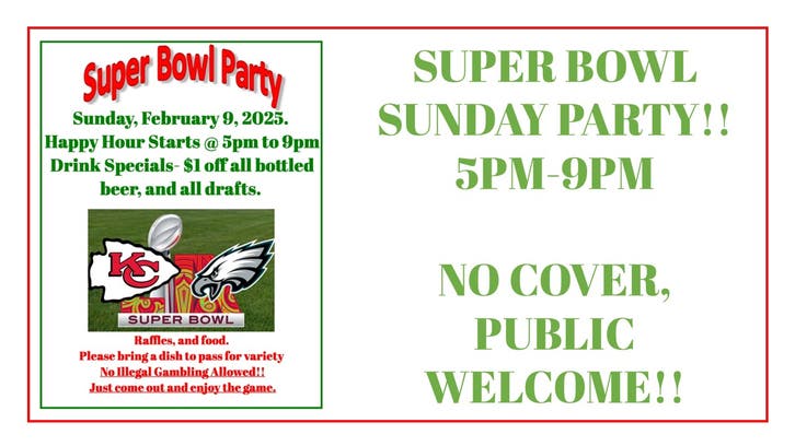 Feb 9 | NL VFW Super Bowl LIV Party in the BAR. HAPPY HOUR 5:00 pm-9:00 ...