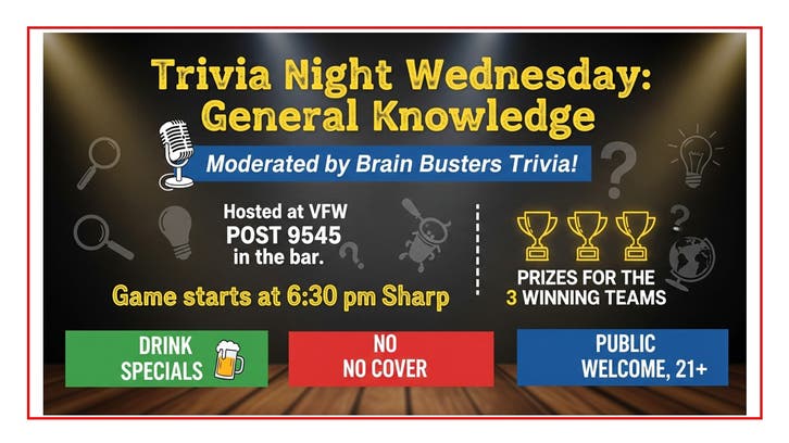Feb 18 | NL VFW Trivia Night Wednesday in the Bar "General Knowledge ...