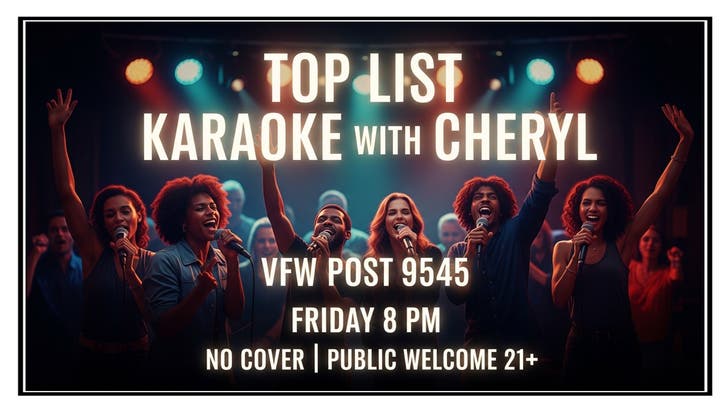 Jun 19 | NL VFW Top List Karaoke With Cheryl in the Bar Friday. No ...