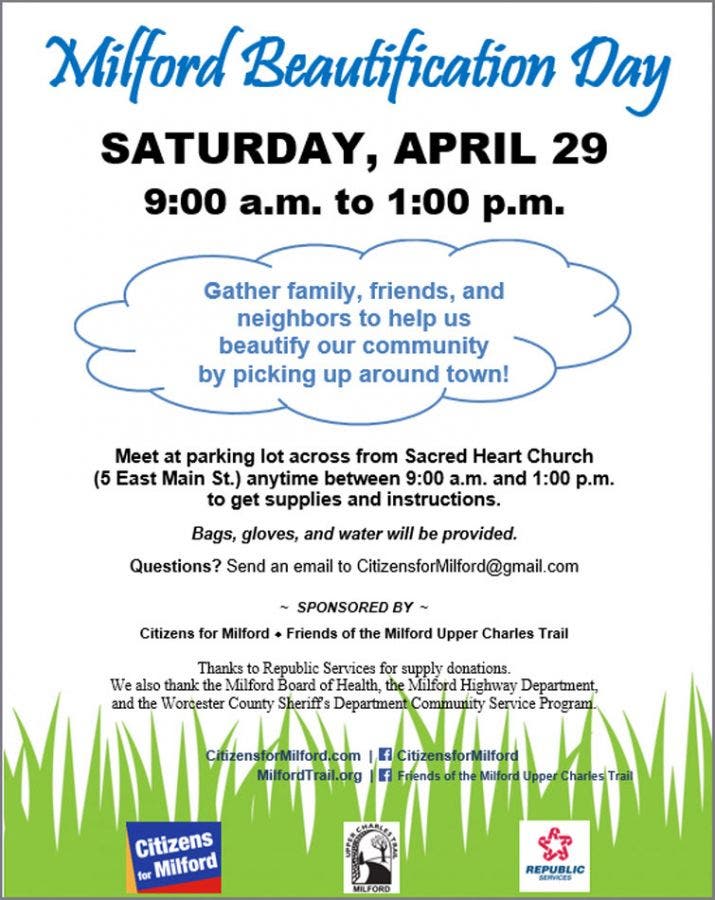 Milford Beautification Day Planned for Saturday, April 29. Let's Work ...