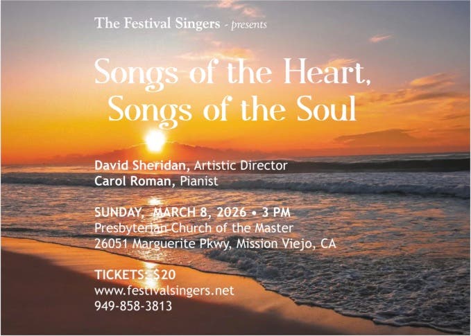 Mar 8 | Songs of the Heart, Songs of the Soul | Mission Viejo, CA Patch
