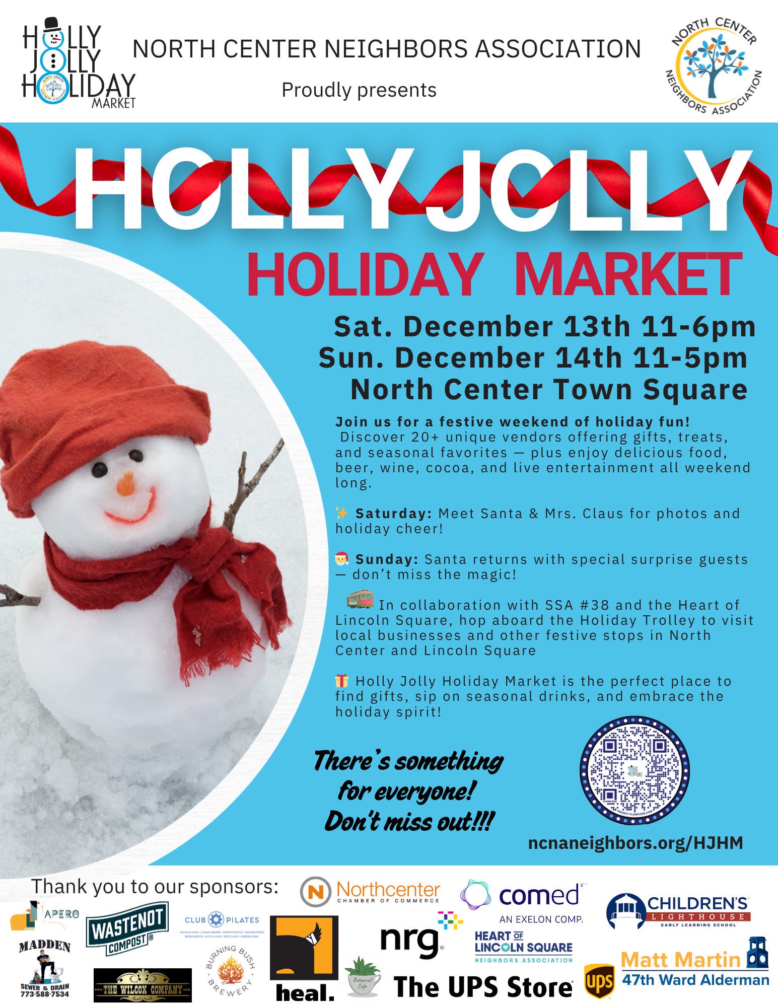 Dec 14 | Holly Jolly Holiday Market! | North Center, IL Patch