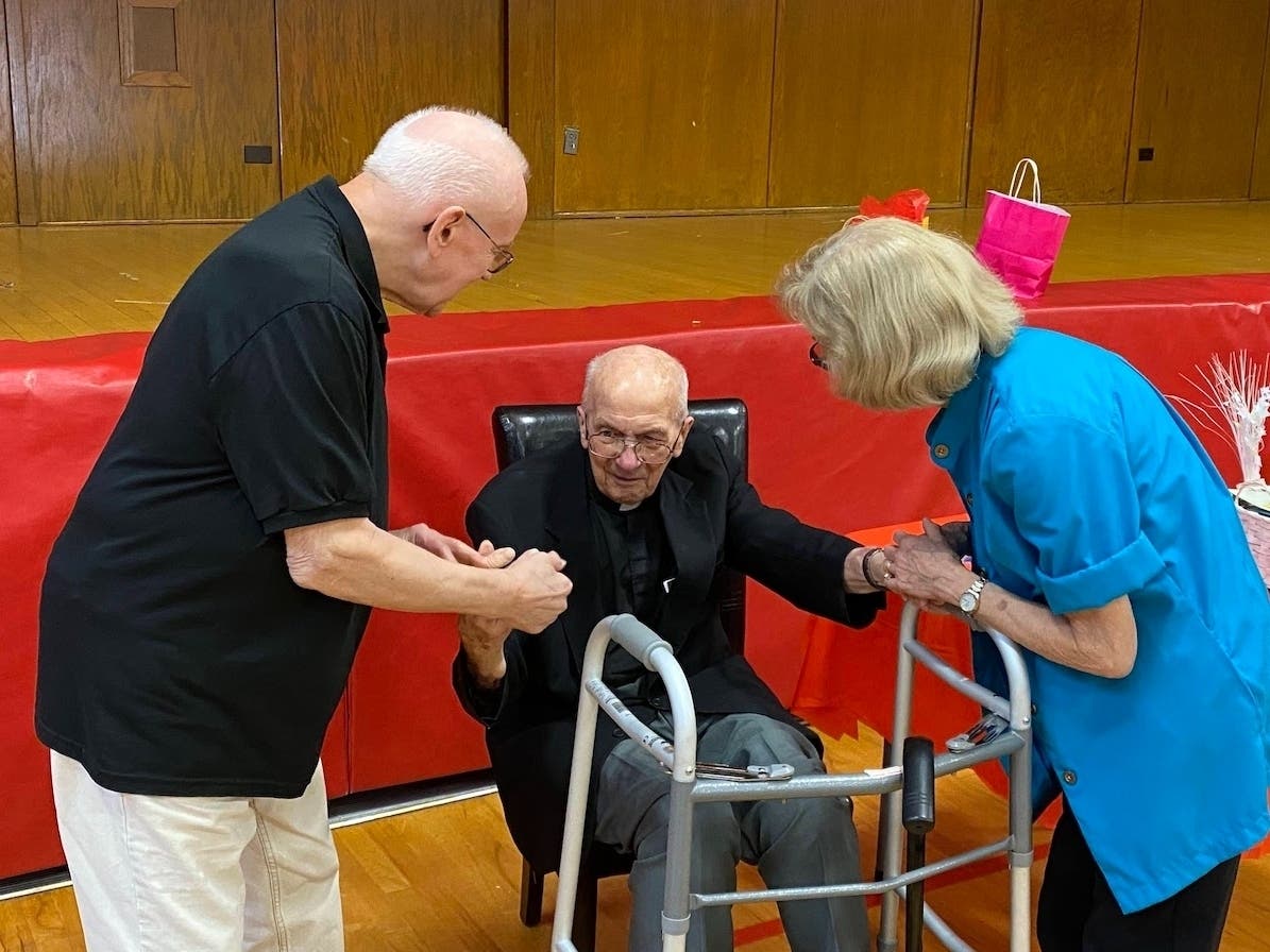 Parishioners Celebrate Priest's 100th Birthday At Most Holy Redeemer ...