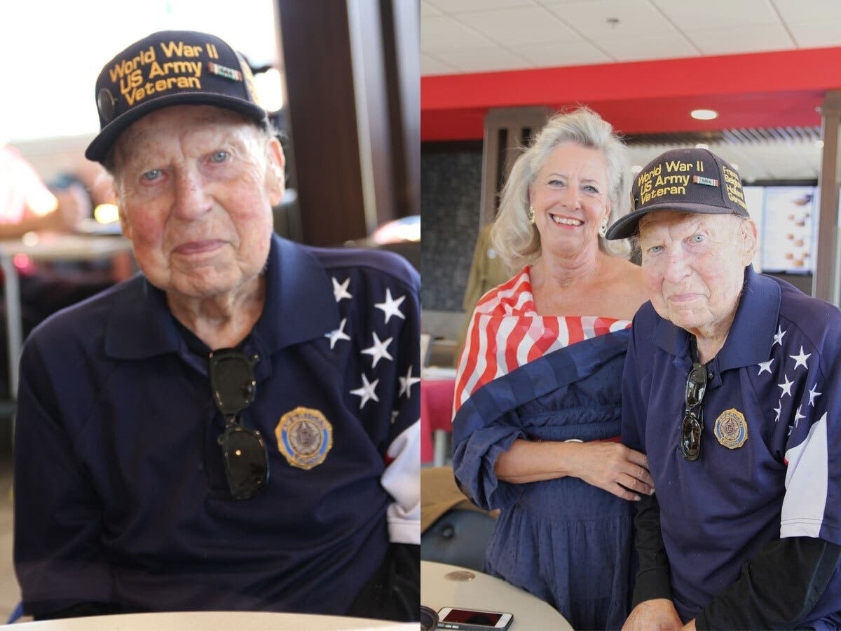 100-Year-Old WWII Vet Rich Olund Celebrated At Veterans Day Homecoming ...