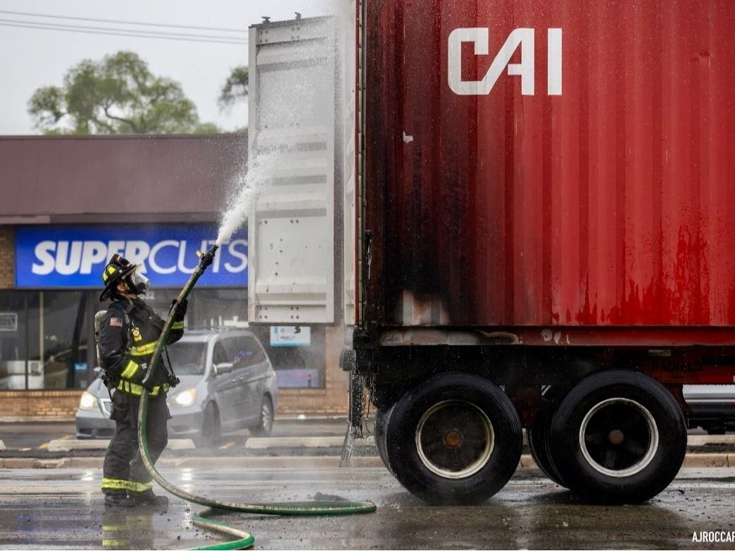 Semi-Tractor Trailer Catches Fire On Cicero Avenue | Oak Lawn, IL Patch