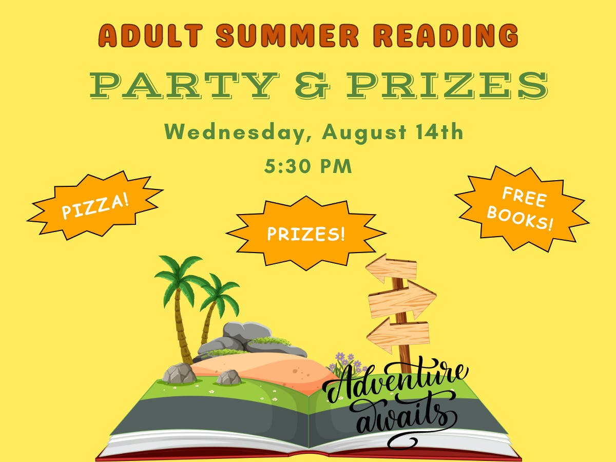 Aug 14 | Adult Summer Reading Party & Prizes at the Library | Long ...