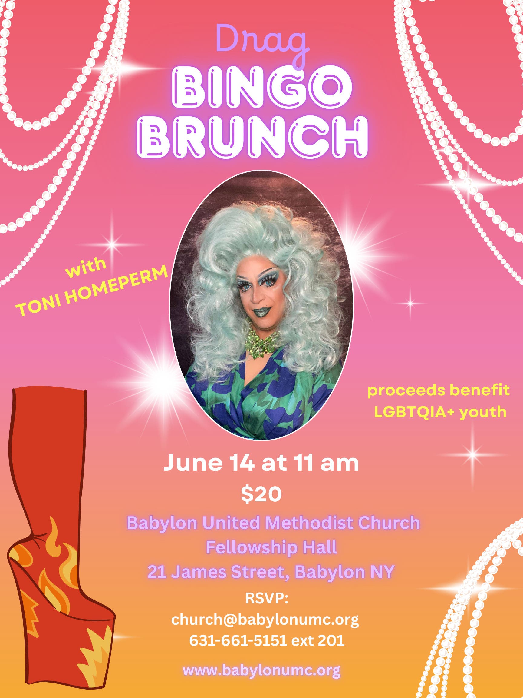 Jun 14 | Drag Bingo Brunch with Toni Homeperm | Babylon Village, NY Patch