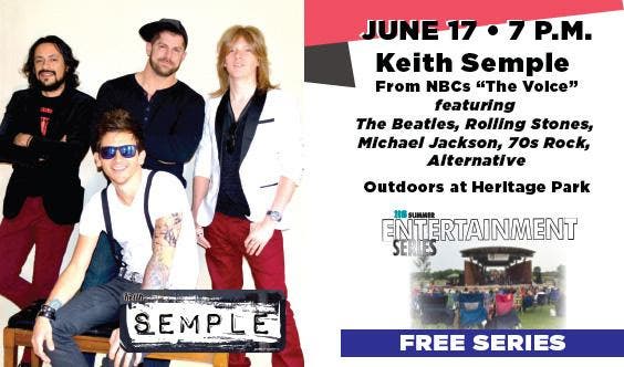 The Voice's Keith Semple to Perform Free Concert in Wheeling This Week ...
