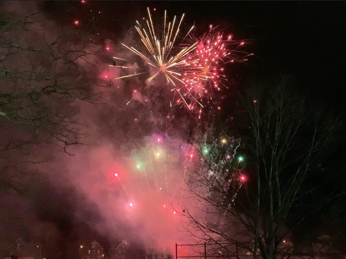 Watch: Black Ice Pond Hockey Fireworks 2020 | Concord, NH Patch