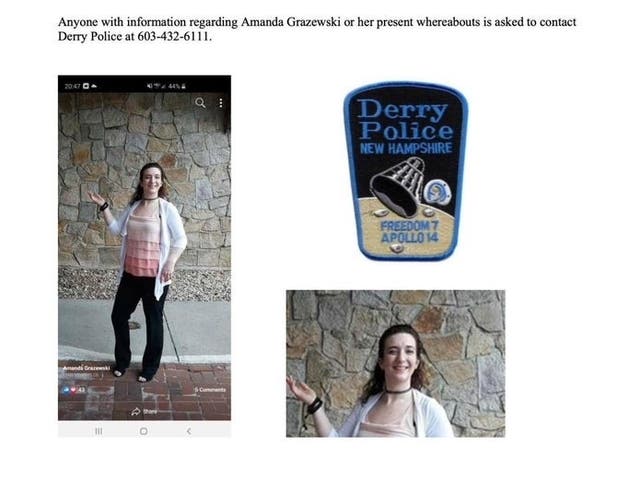 Amanda Grazewski Missing 1 Year: NH Police Have No Sustained Tips ...