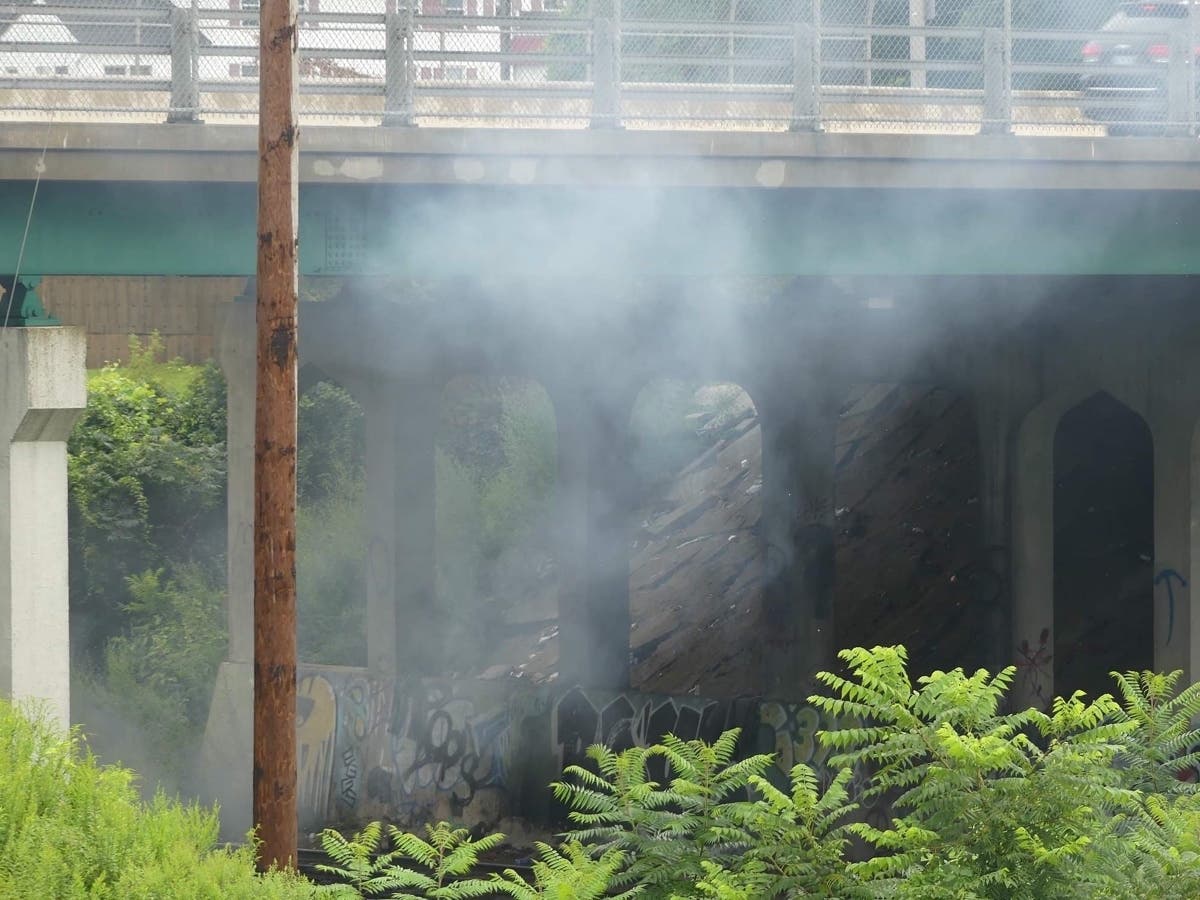 Smoke Underneath I-393 Leads To Concord Homeless Camp Fire | Concord ...
