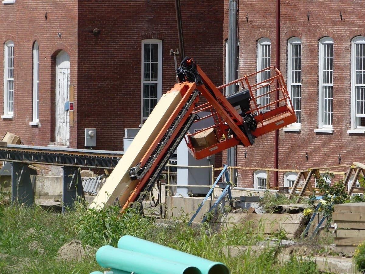 Bridge Collapses, Boom Truck Falls Into Canal In Allenstown: Watch ...
