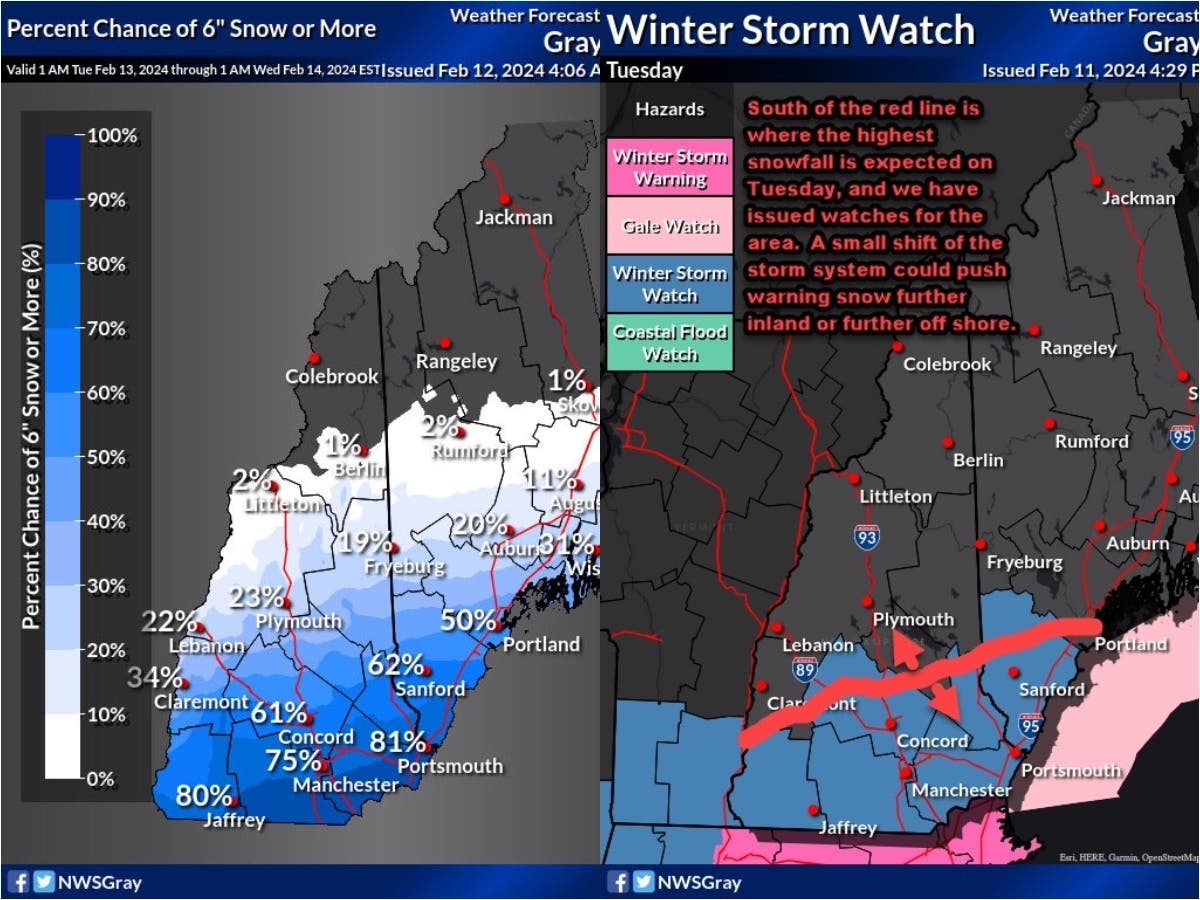 Pre-Valentine's Day NH Snowstorm Forecast: 6 to 11 Inches Expected ...