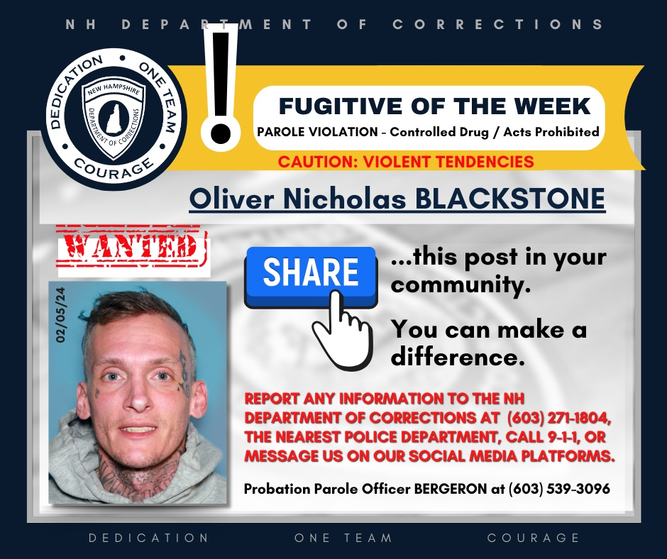 'Violent' Fugitive May Be In Belknap Or Rockingham County: NH DOC ...