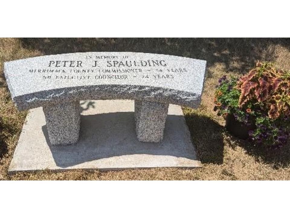 Spaulding Honored With Bench At Merrimack County Complex In Boscawen ...