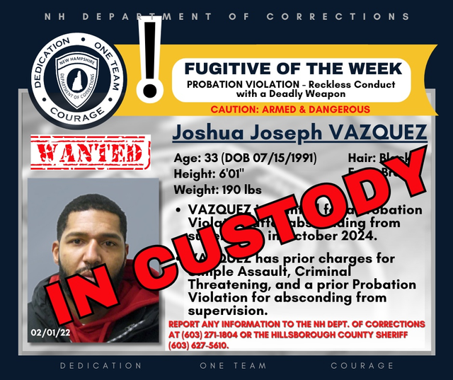 NH Department Of Corrections Fugitive Arrested In Manchester | Concord ...