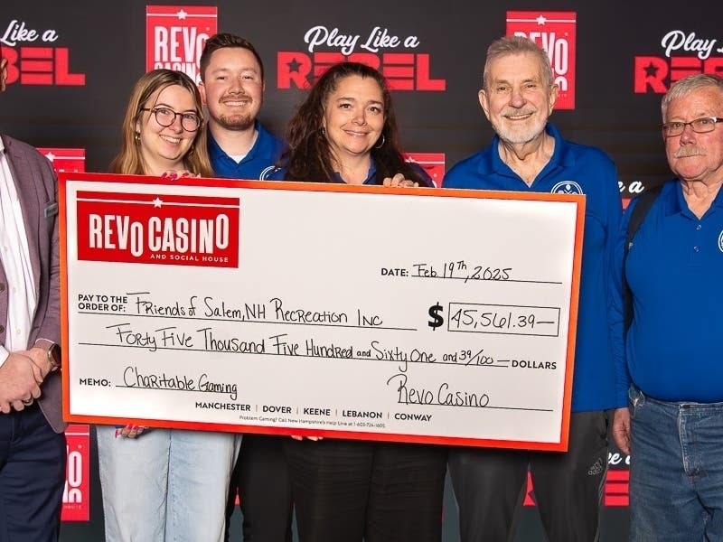 Friends Of Salem Rec Receives REVO Casino Dover's Charitable Gaming ...