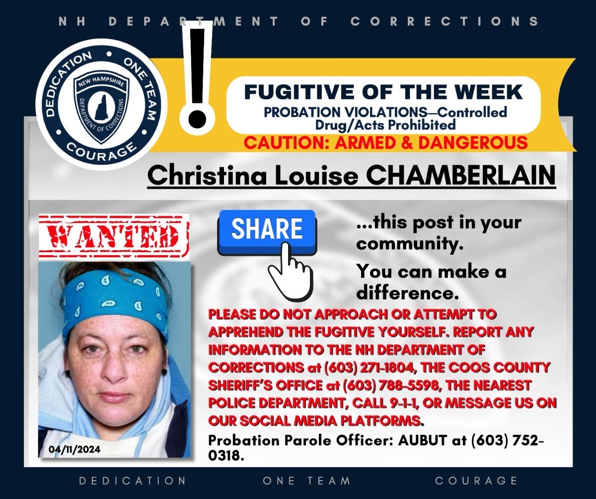 North Country Drug Felon Wanted On Probation Violation Accusation: NH ...