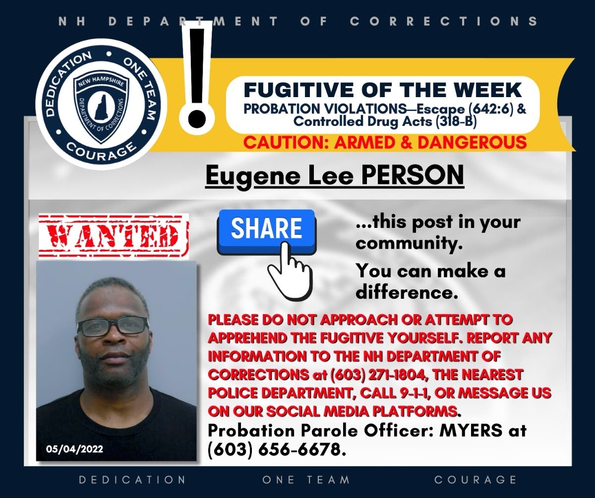 Department Of Corrections Investigators Searching For NH Convict With ...