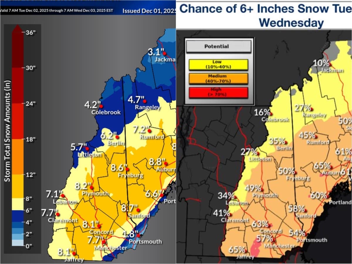 Storm Info For New Hampshire: Updated Timeline, Snow Accumulation Data ...