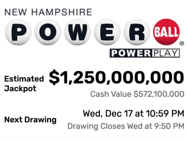 6th Highest Powerball Jackpot, $1.25 Billion, Expected On Wednesday ...