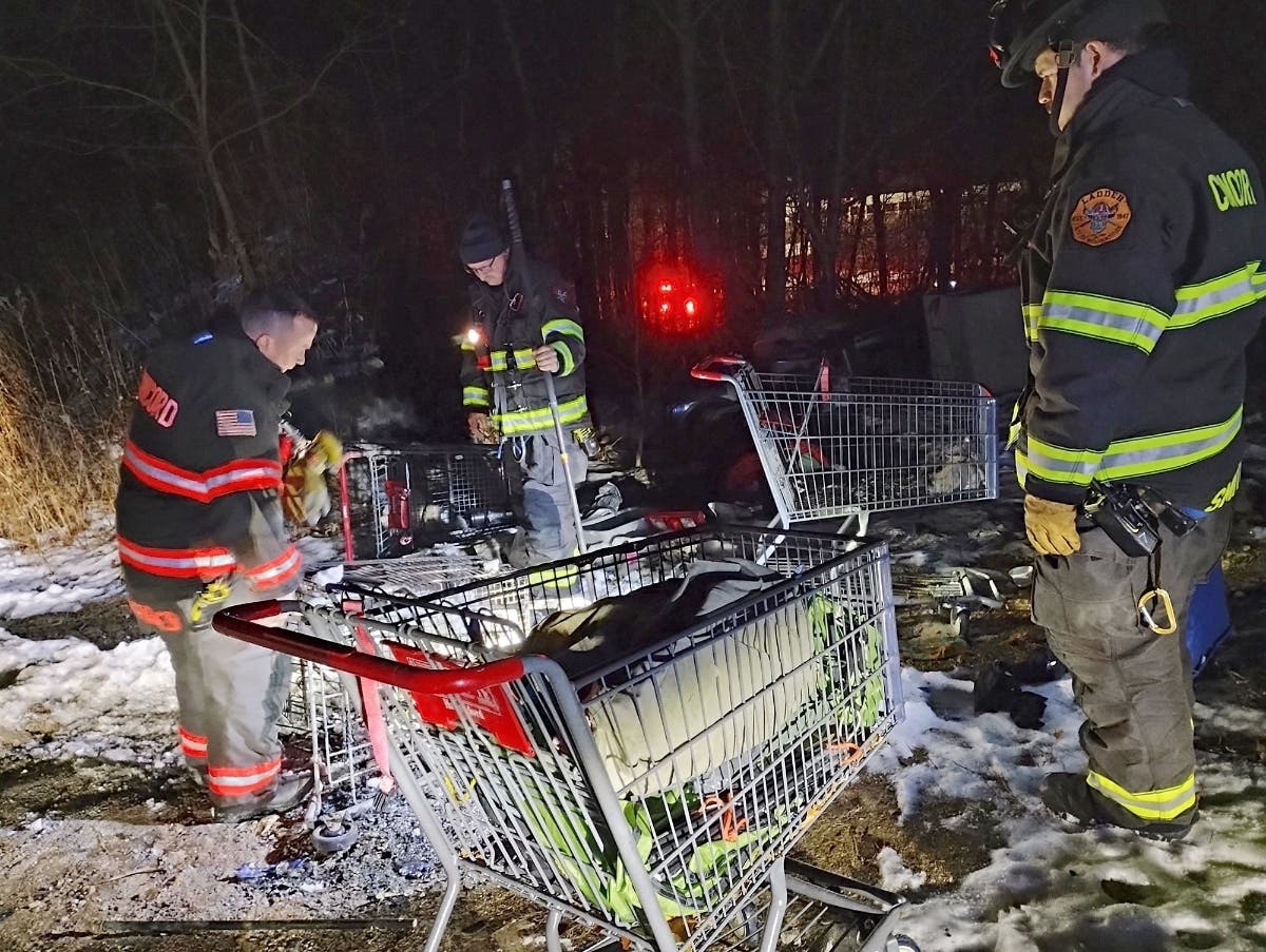 Concord Firefighters Extinguish Burning Camper At Homeless Camp Off ...