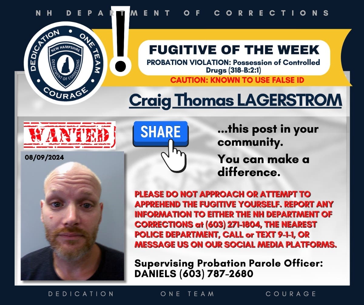 North Country Felon Wanted On Probation Violation, New Hampshire ...