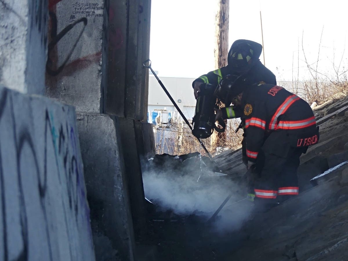 Homeless Campfire Under Interstate 393 In Concord Quickly Knocked Down ...