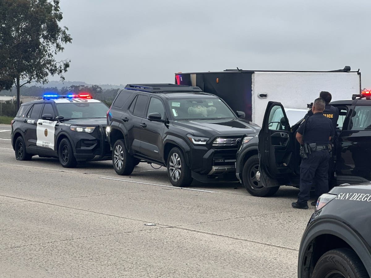 San Diego Freeway Reopens After Stolen Trailer Police Pursuit Ends In ...