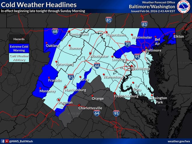 Below-Zero Wind Chills, Snow Squalls In Brutal Weekend Forecast: MD ...