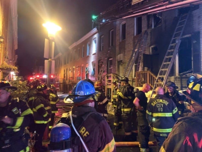Rowhouse Fire Near Butchers Hill: 2 Hospitalized, Officials Say ...