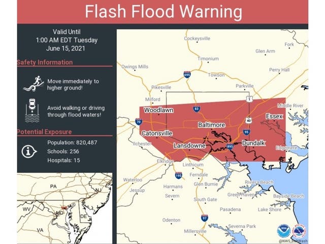 Flash Flood Warning Issued For Baltimore City, County | Baltimore, MD Patch