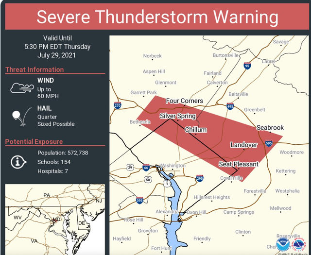 Tornado, Severe Thunderstorm Alerts Posted Across Maryland | Baltimore ...