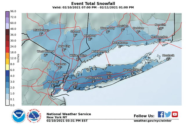Winter Weather Advisory Issued For Long Island | Merrick, NY Patch