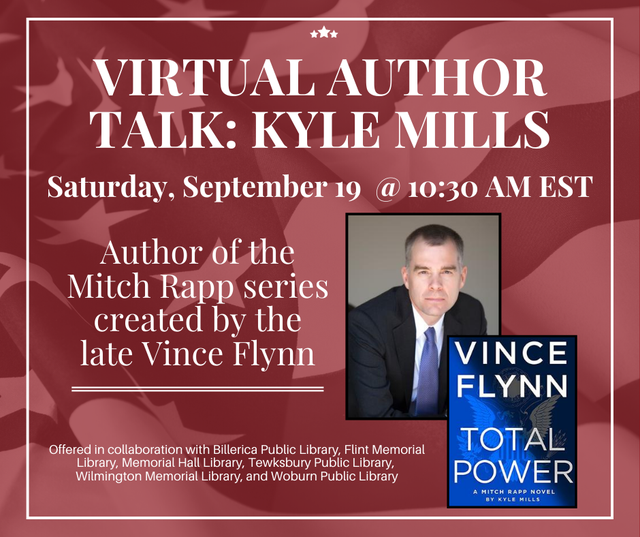 Libraries To Host Bestselling Author Kyle Mills On 9/19 | Tewksbury, MA ...
