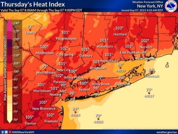 Hudson Valley Heat Index To Hit Triple Digits Before Thunderstorms ...