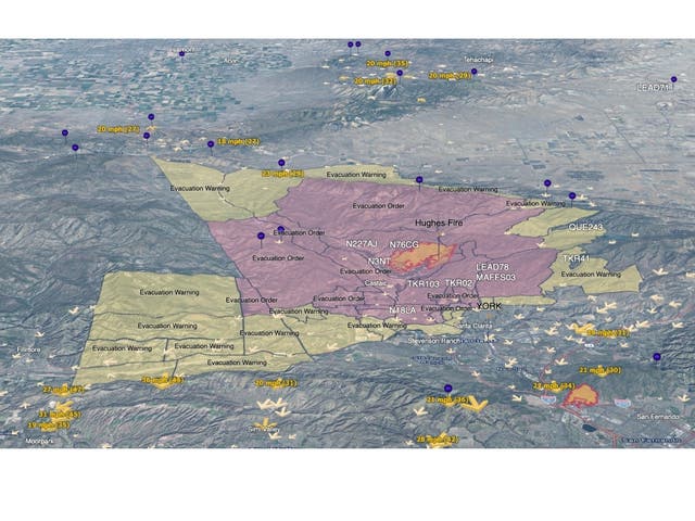 Castaic Lake Fire: See Hughes Fire Perimeter, Evacuation Areas | Los ...