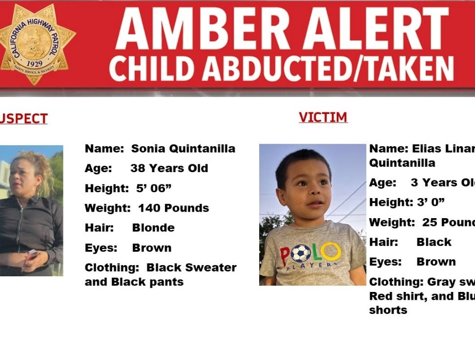3-Year-Old Subject of Amber Alert Found | Los Angeles, CA Patch
