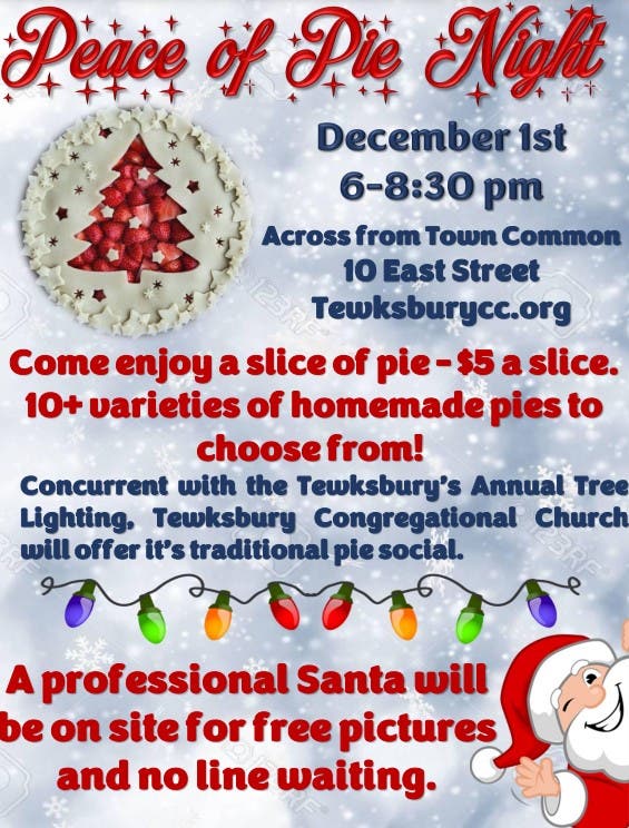 Dec 1 | Annual Pie Social | Tewksbury, MA Patch