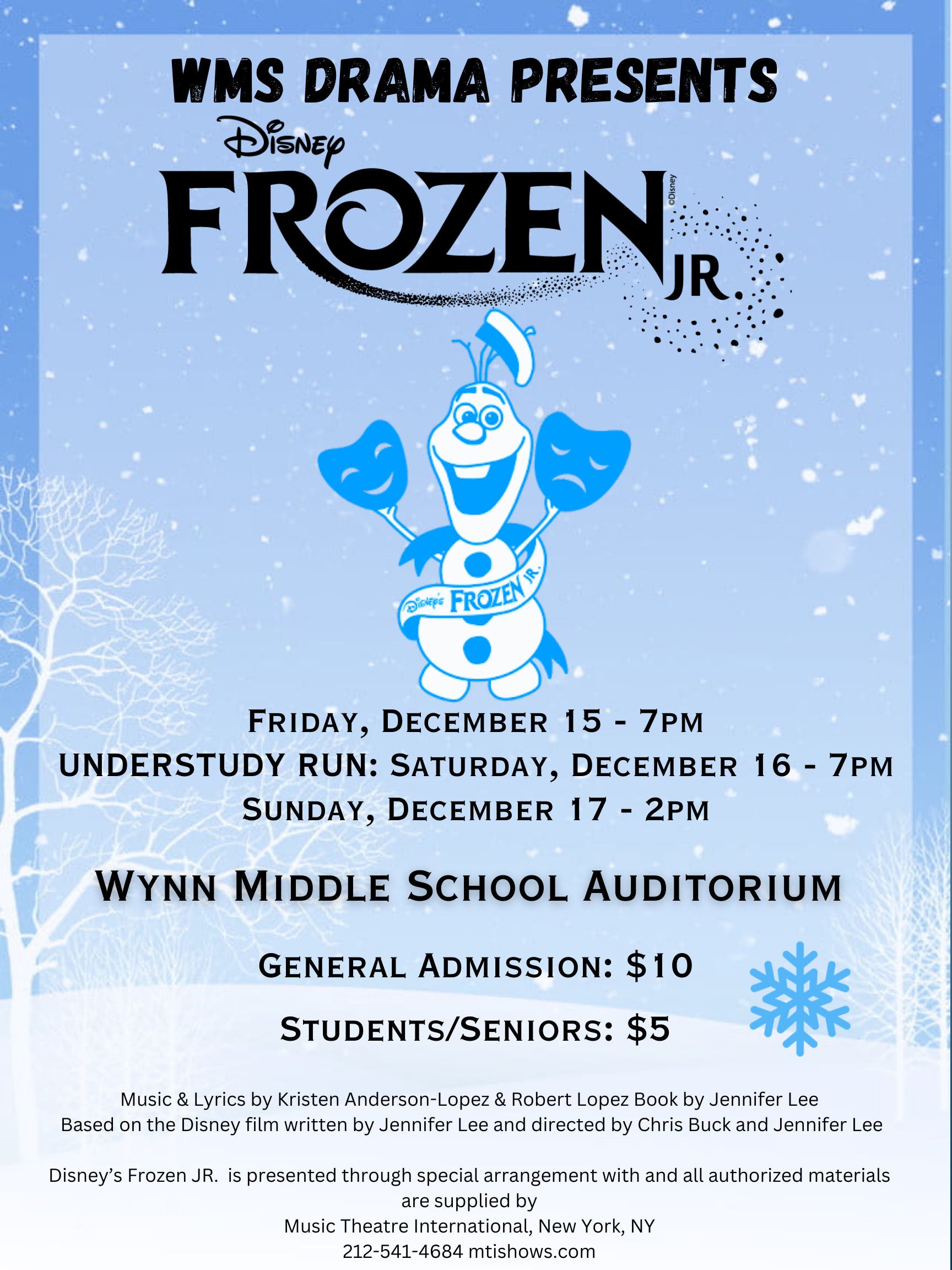 Dec 15 | Frozen Jr. | Tewksbury, MA Patch